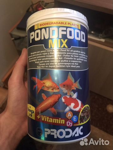 Корм для золотых рыбок и карпов кои, линя уклейки